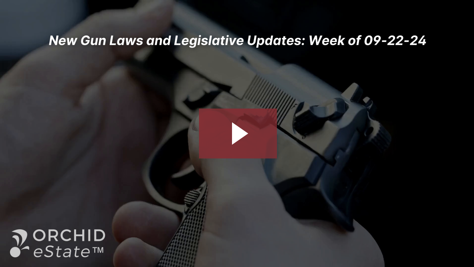 New Gun Laws and Legislative Updates: Week of 09-22-24